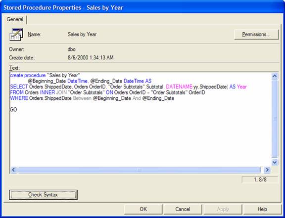 Heres An Example Of A Stored Procedure With Two Parametersbeginning